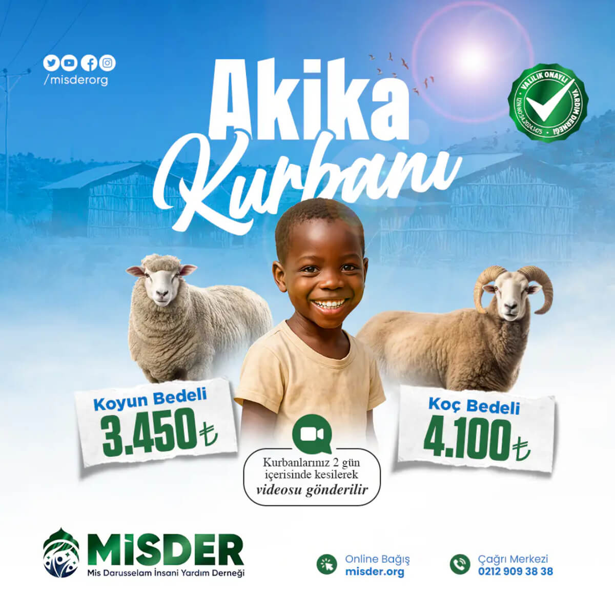 Kurban Bağışı 2025, Online ve Videolu | Misder